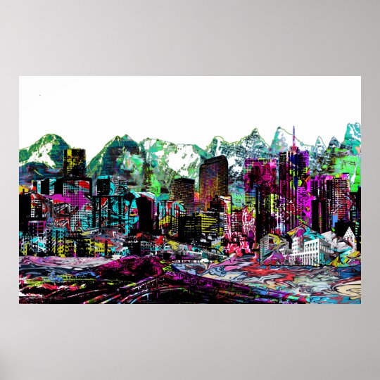 Denver, Colorado in graffiti Poster | Zazzle.com