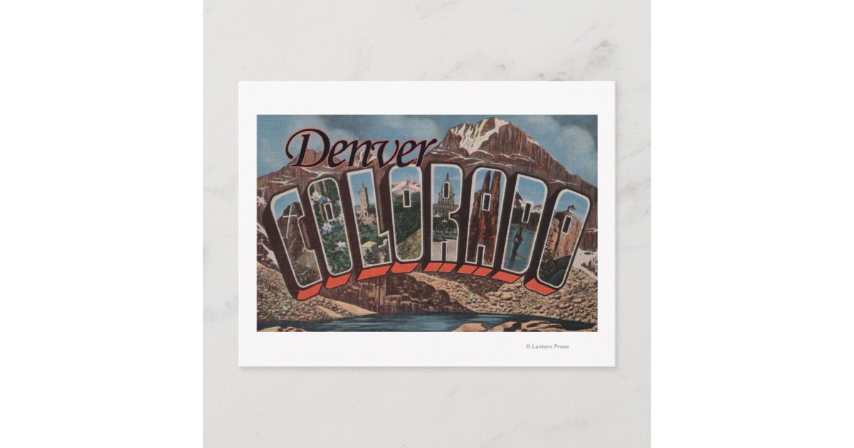 Denver, Colorado - Large Letter Scenes Postcard | Zazzle