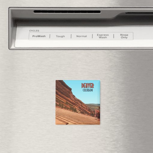 Denver Colorado Red Rocks Vintage Magnet | Zazzle