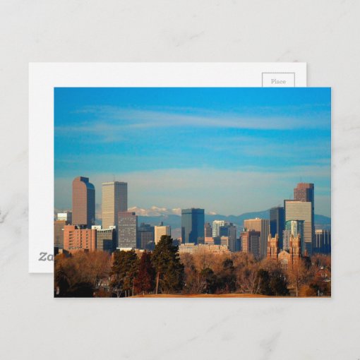 Denver Colorado Skyline Postcard | Zazzle