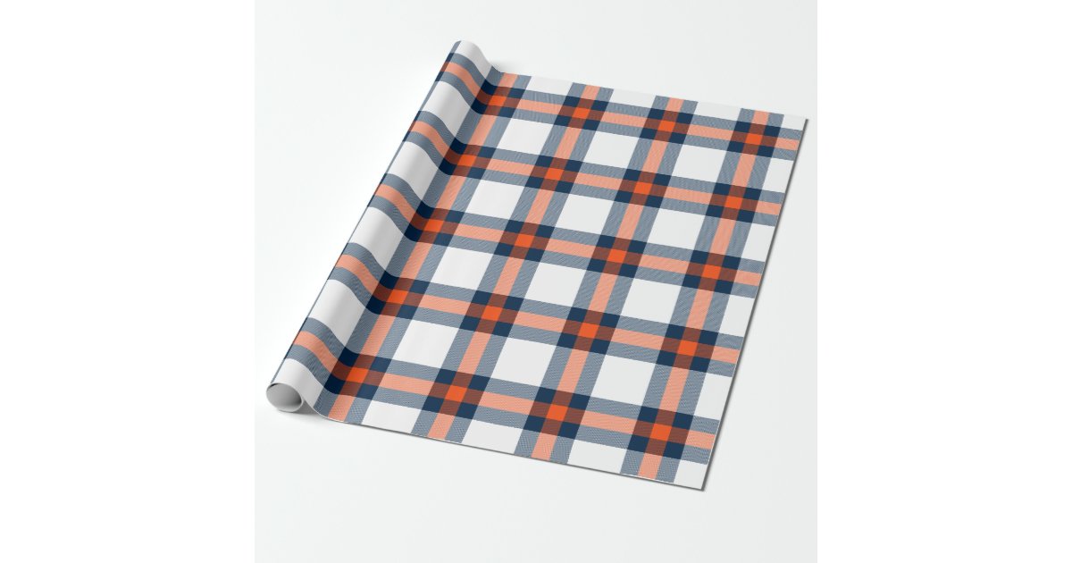 Denver Football Plaid Wrapping Paper | Zazzle