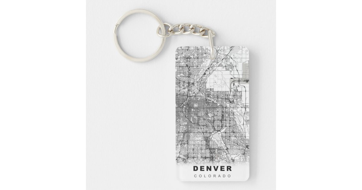 Denver Map Keychain | Zazzle