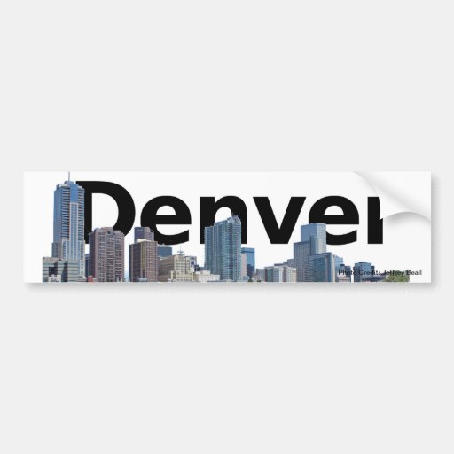 Denver Skyline Bumper Sticker | Zazzle