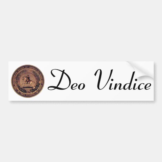 Deo Vindice Confederate Seal Bumper Sticker