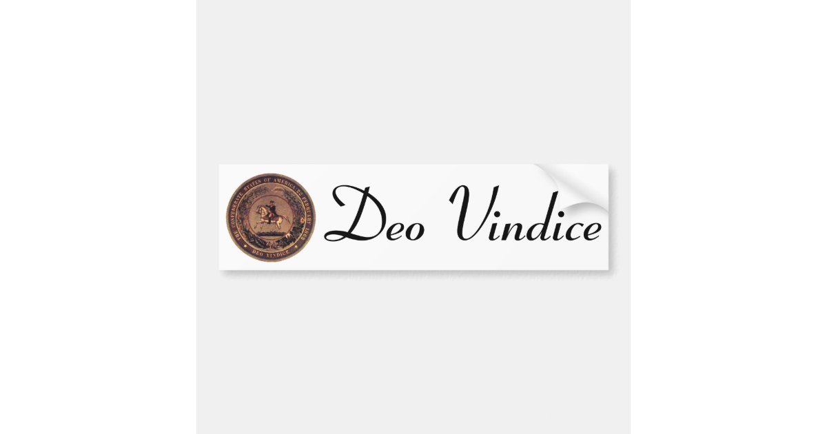 DEO VINDICE Confederate Seal Bumper Sticker | Zazzle