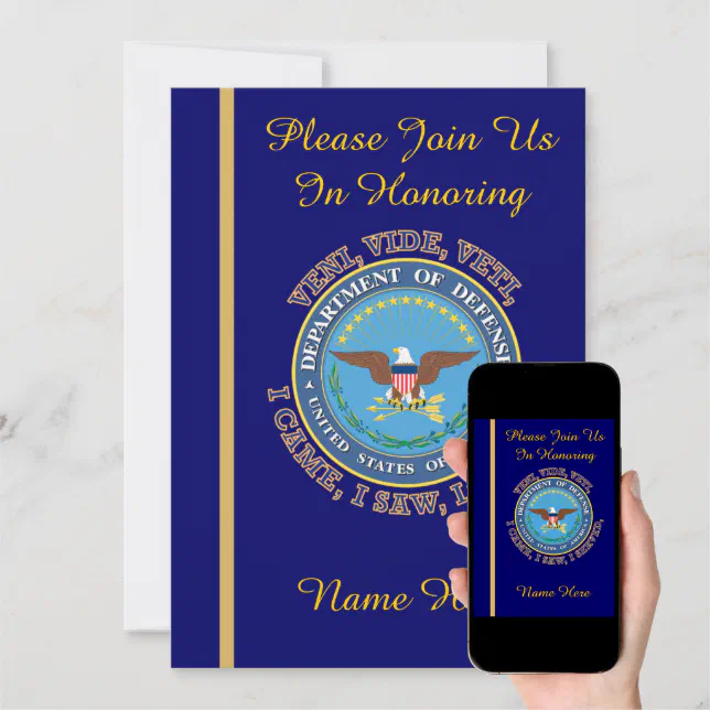 Department Of Defense Retirement Invitation | Zazzle