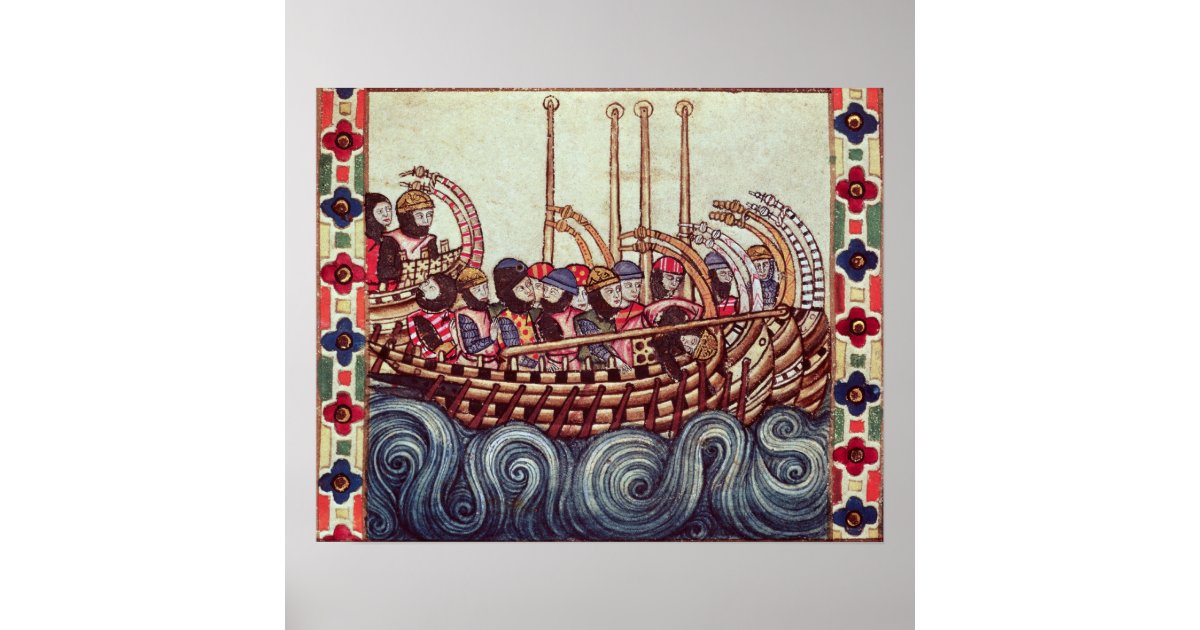 Departure of a Boat for the Crusades, Poster | Zazzle
