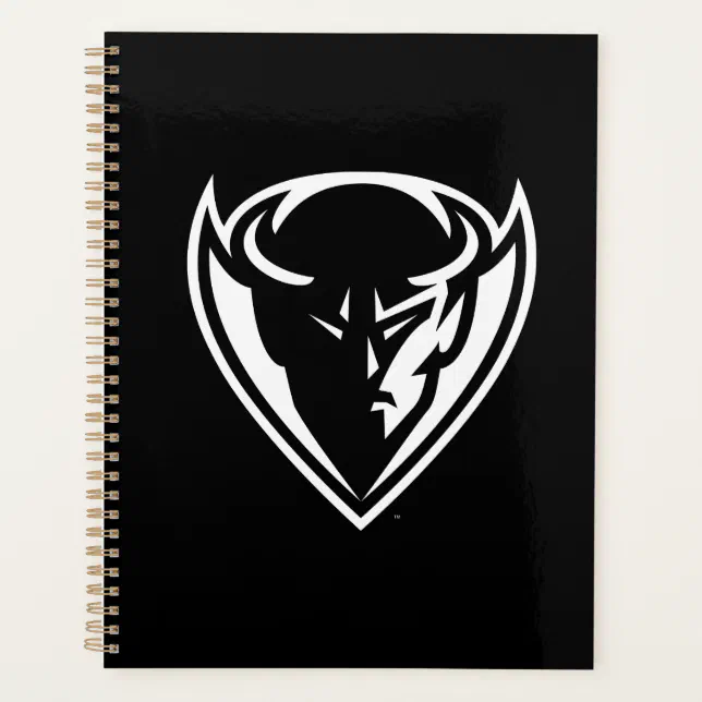 DePaul University Blue Demon Mascot Black Logo Planner | Zazzle