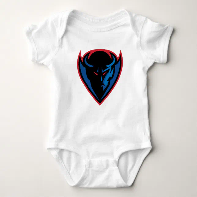 DePaul University Blue Demon Mascot Logo Baby Bodysuit | Zazzle