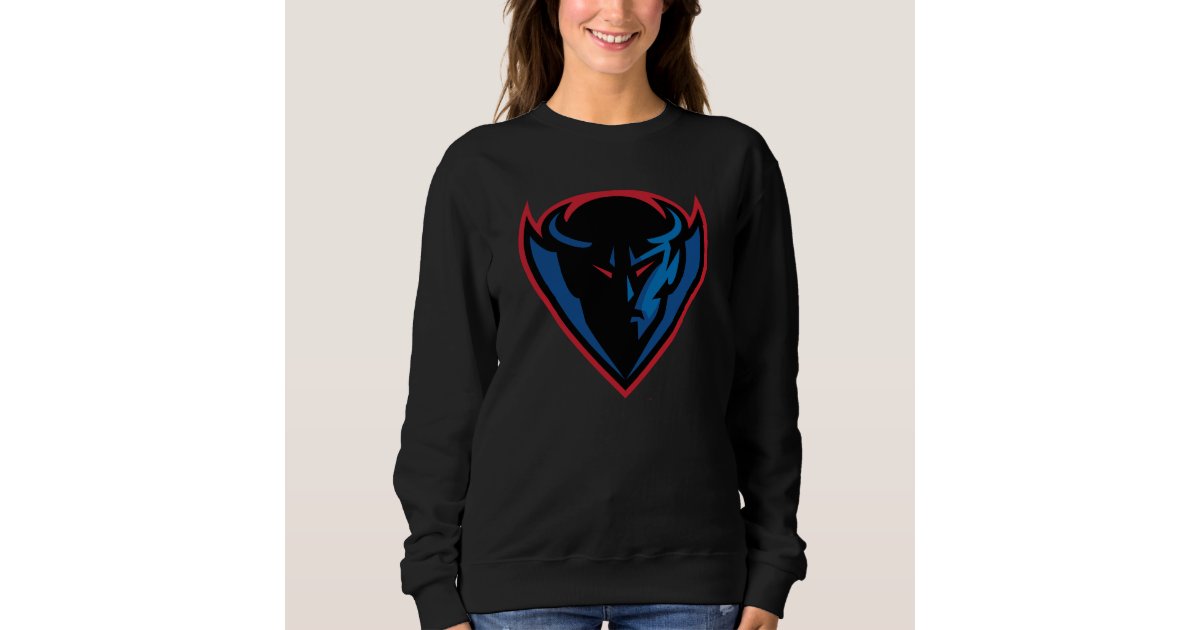 DePaul University Blue Demon Mascot Logo Sweatshirt | Zazzle