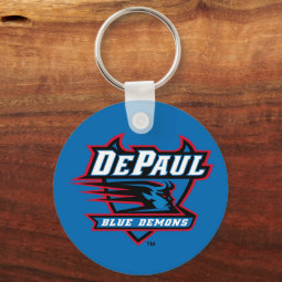 DePaul University Blue Demons Keychain | Zazzle