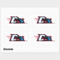 DePaul University Distressed Logo Rectangular Sticker | Zazzle