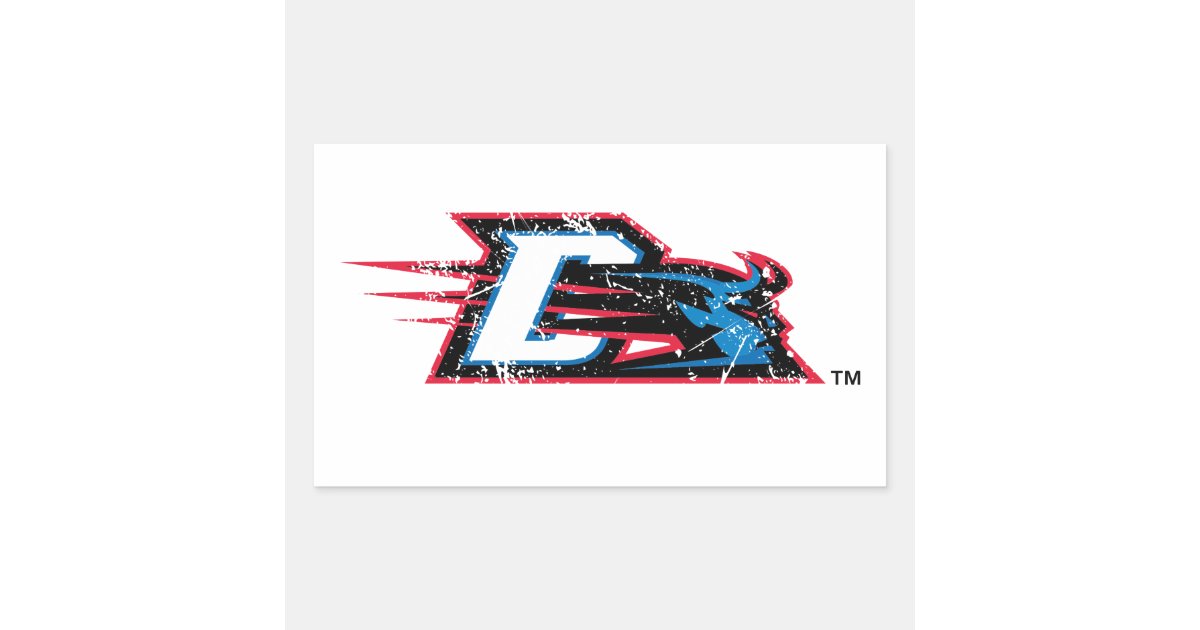 DePaul University Distressed Logo Rectangular Sticker | Zazzle