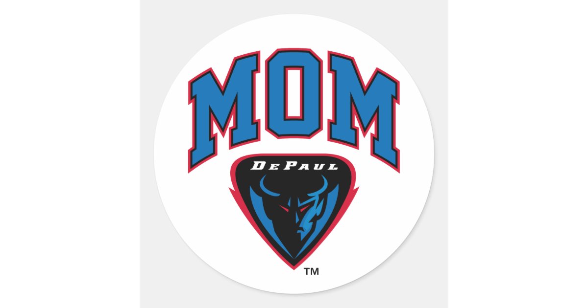 DePaul University Mom Classic Round Sticker | Zazzle