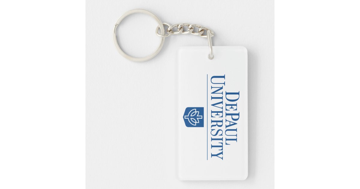 DePaul University Official Logo Stacked Emblem Keychain | Zazzle