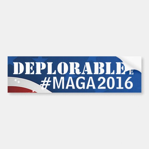 Deplorable Me #MAGA/ Make America Great Again Bumper Sticker | Zazzle