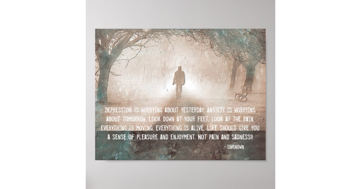 Depression And Anxiety Poster | Zazzle