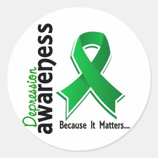 Depression Awareness 5 Classic Round Sticker | Zazzle.com
