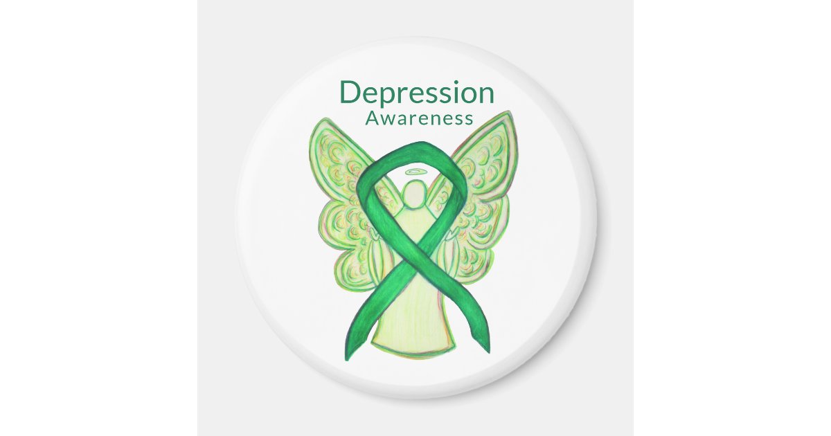 Depression Awareness Ribbon Art Angel Magnets | Zazzle