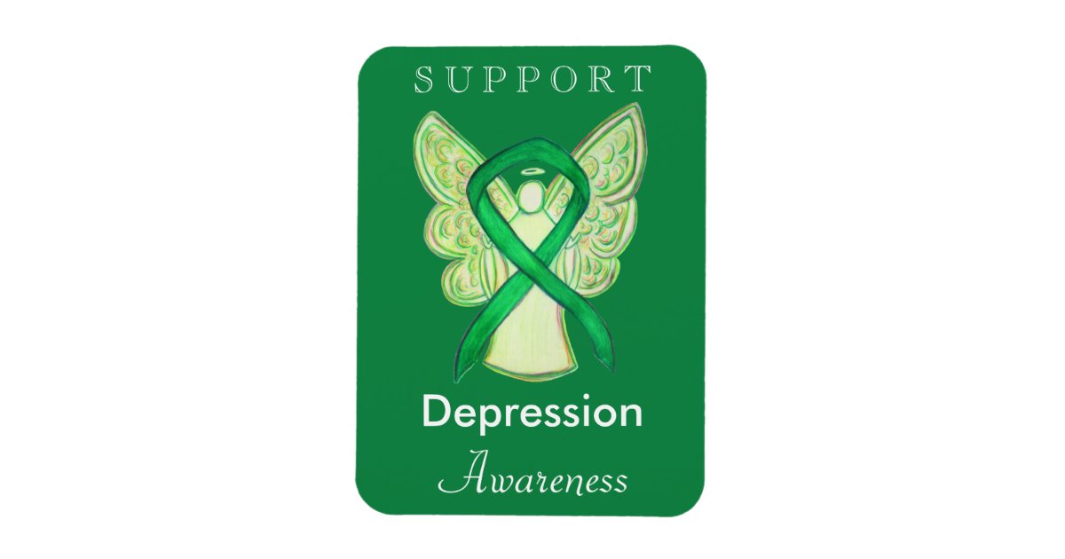 Depression Awareness Ribbon Art Custom Magnet | Zazzle