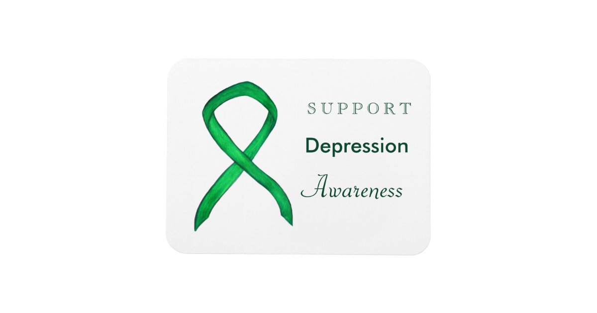Depression Awareness Ribbon Art Custom Magnet | Zazzle