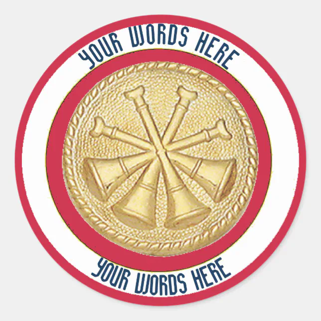 Deputy Fire Chief 4 Bugle Custom Sticker | Zazzle