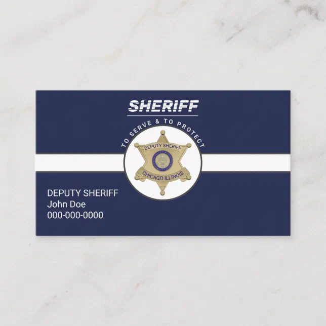 Deputy Sheriff Business Card | Zazzle