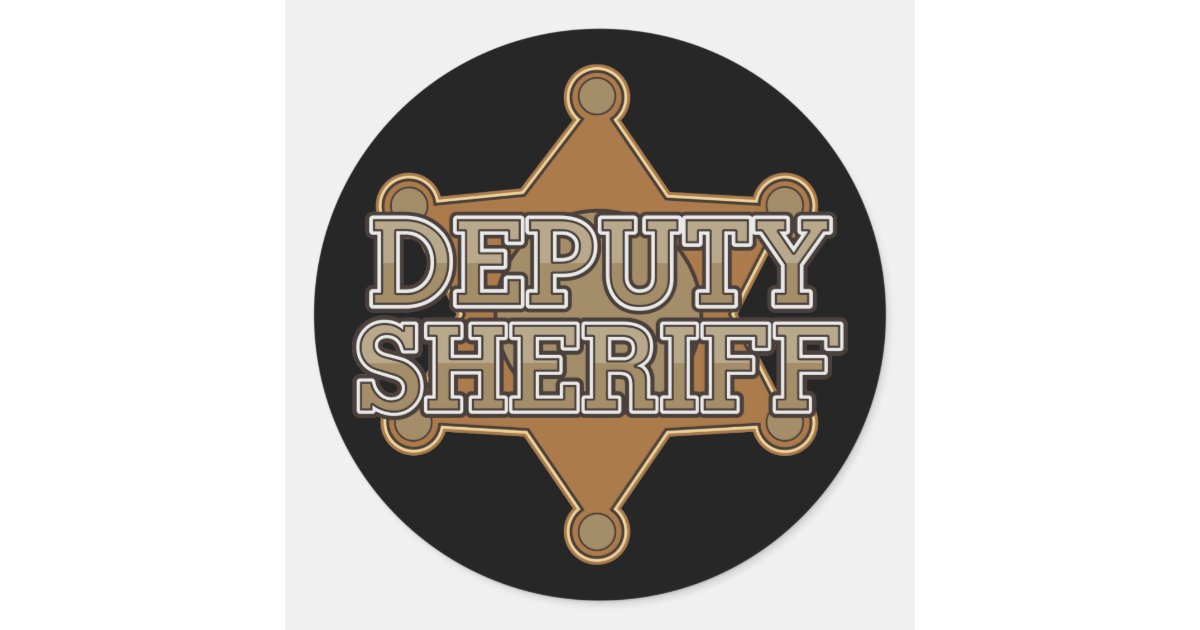 Deputy Sheriff Classic Round Sticker | Zazzle