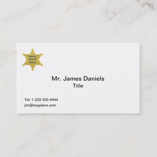 Deputy Sheriff Custom Business Card | Zazzle.com