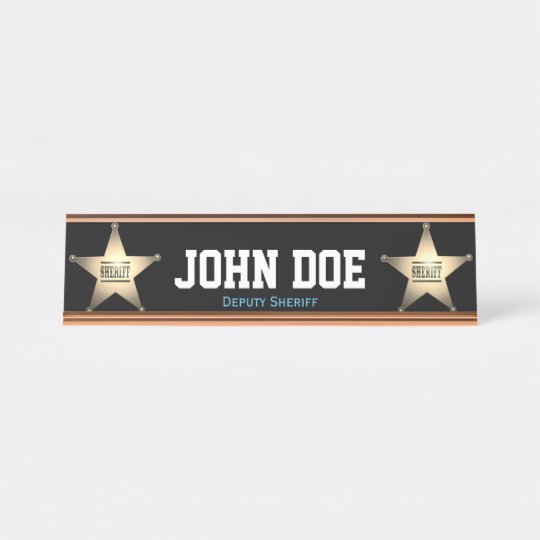Deputy Sheriff Desk Name Plate | Zazzle.com