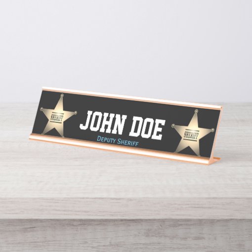 Deputy Sheriff Desk Name Plate | Zazzle