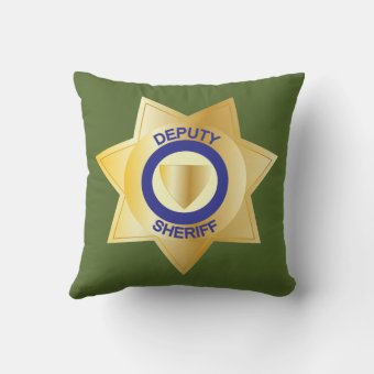Deputy Sheriff Funny Police Retirement Throw Pillow | Zazzle