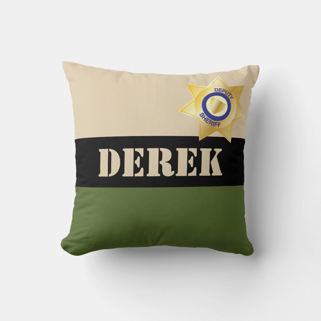 Deputy Sheriff Funny Police Retirement Throw Pillow | Zazzle