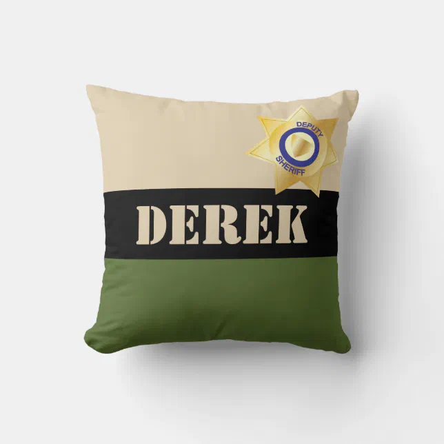 Deputy Sheriff Funny Police Retirement Throw Pillow | Zazzle