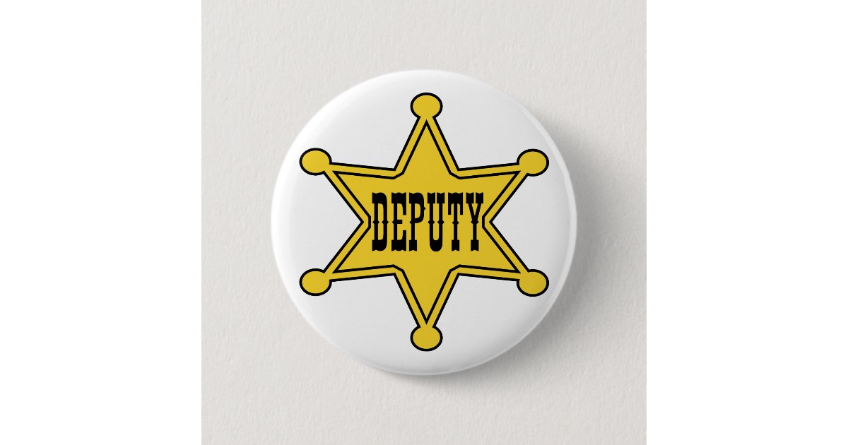 Deputy Sheriff Pin Back Badge | Zazzle