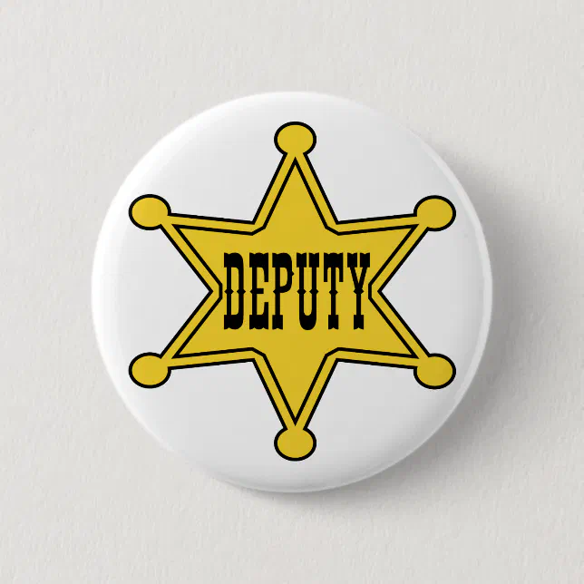 Deputy Sheriff Pin Back Badge | Zazzle