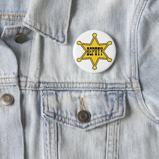 Deputy Sheriff Pin Back Badge | Zazzle