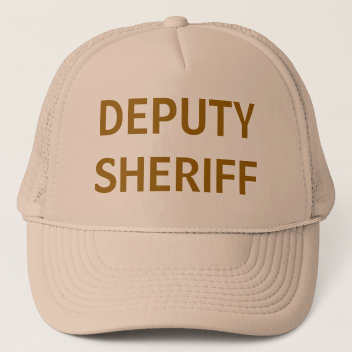 Deputy Sheriff tan mesh trucker hat | Zazzle.com