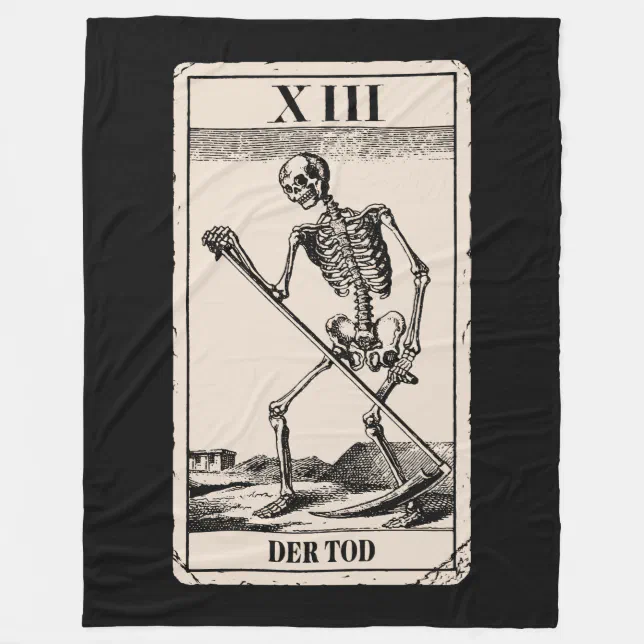 Der Tod / Death Tarot Card Fleece Blanket | Zazzle