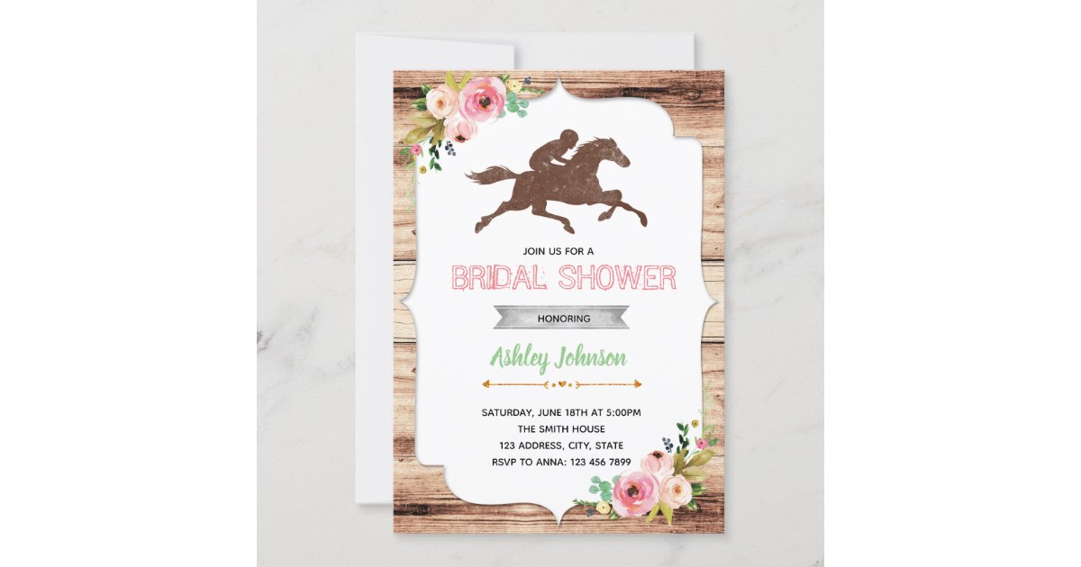 Derby day bridal shower party invitation | Zazzle