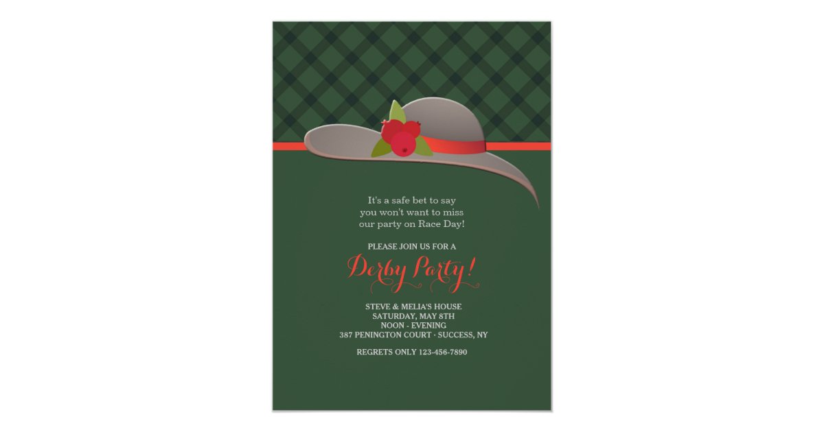 Derby Hat Invitation | Zazzle.com