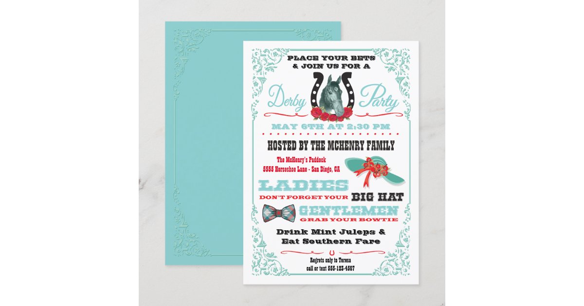Derby Horse Racing Party invitation | Zazzle
