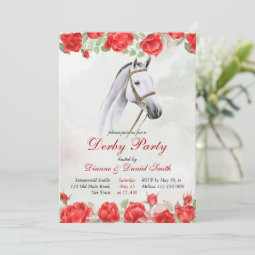 Derby party, horse, elegant equestrian party invitation | Zazzle