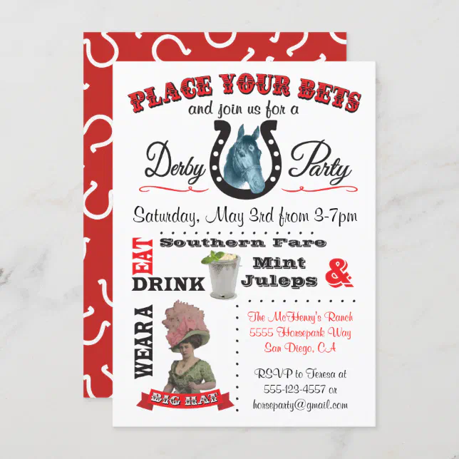 derby Party Poster Invitation | Zazzle