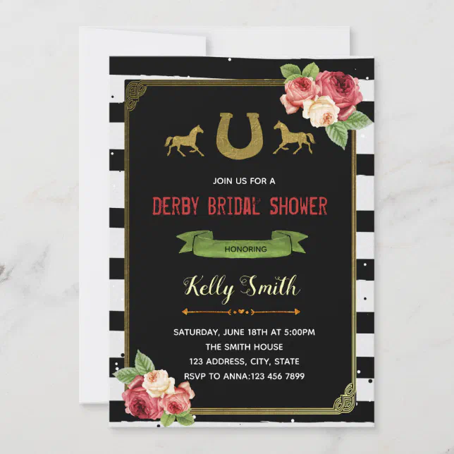 Derby theme party bridal shower invitation | Zazzle