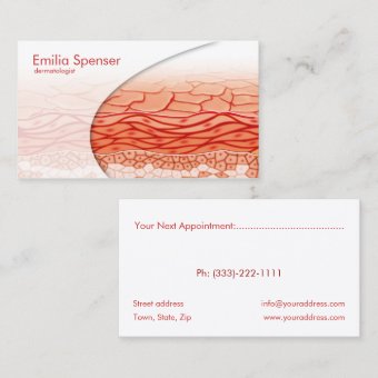 Dermatologist - Skin Layer Business Card | Zazzle