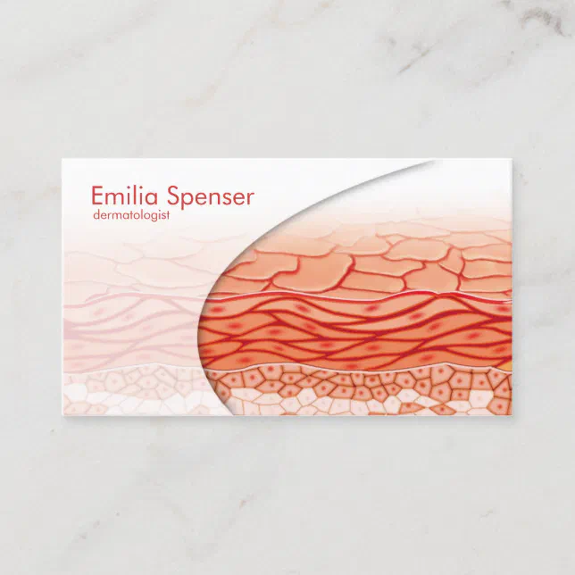 Dermatologist - Skin Layer Business Card | Zazzle