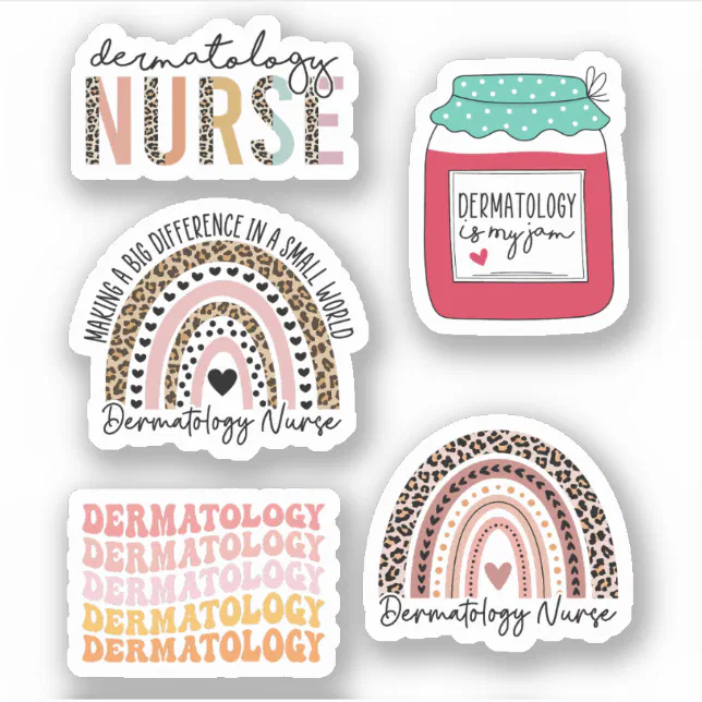 Dermatology Nurse Sticker Pack Dermatology Nursing | Zazzle