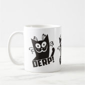 Derp Cat derpy smiling waving black cat Coffee Mug | Zazzle