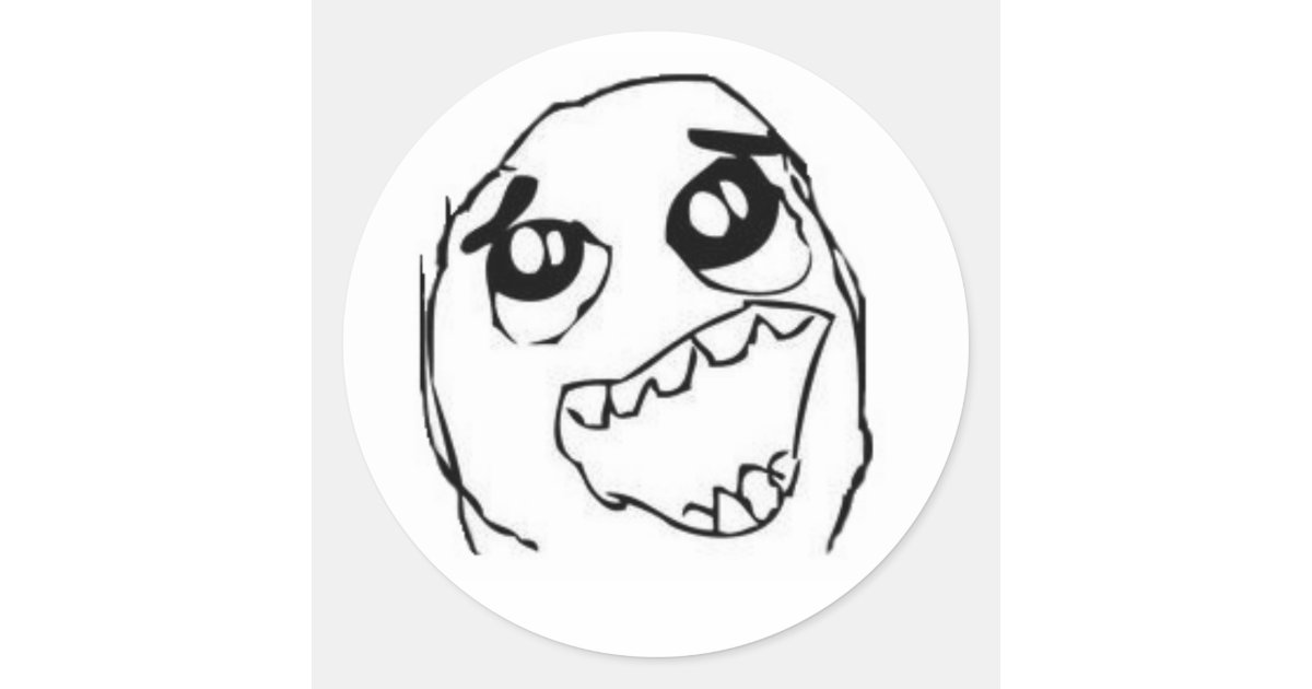 Derp meme Sticker | Zazzle